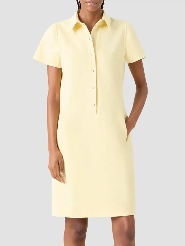 Akris Stretch Cotton-silk Knee-length Polo Dress