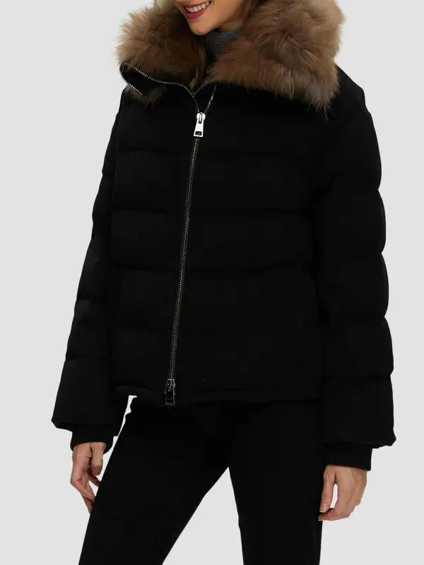 Gorski Loro Piana Cashmere Down Jacket With Select Cashmere Goat Collar