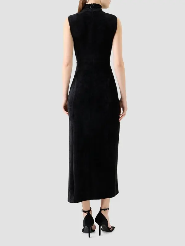 Akris Velvet Tie-waist Maxi Dress
