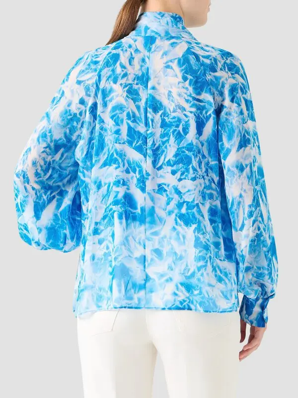 Akris Abstract-print Silk Blouse