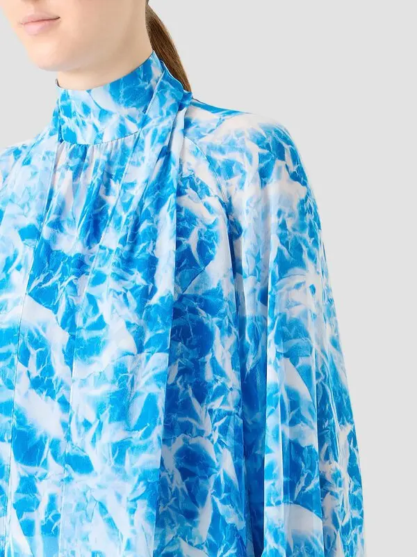 Akris Abstract-print Silk Blouse