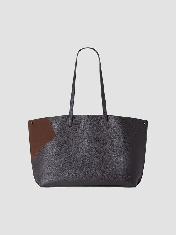 Akris Ai Medium Leather Tote Bag - Mocca