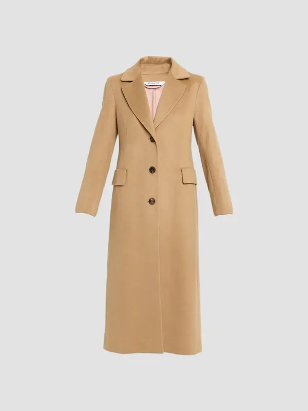 Fleurette Mia Cashmere Maxi Coat - Camel