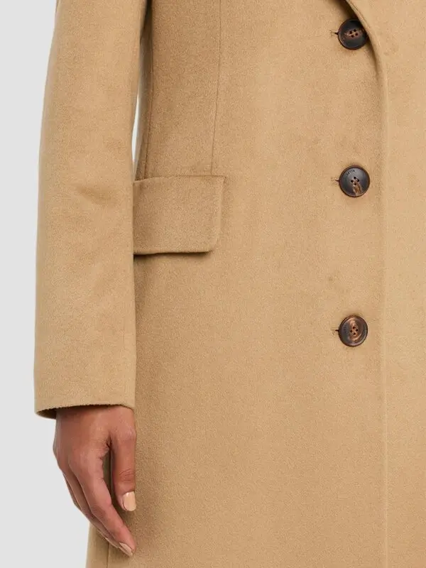 Fleurette Mia Cashmere Maxi Coat - Camel