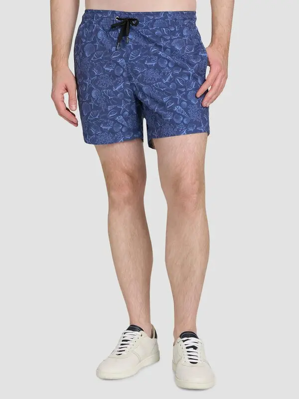 SAKS FIFTH AVENUE Collection Beach Shells Printed Drawstring Swim Shorts