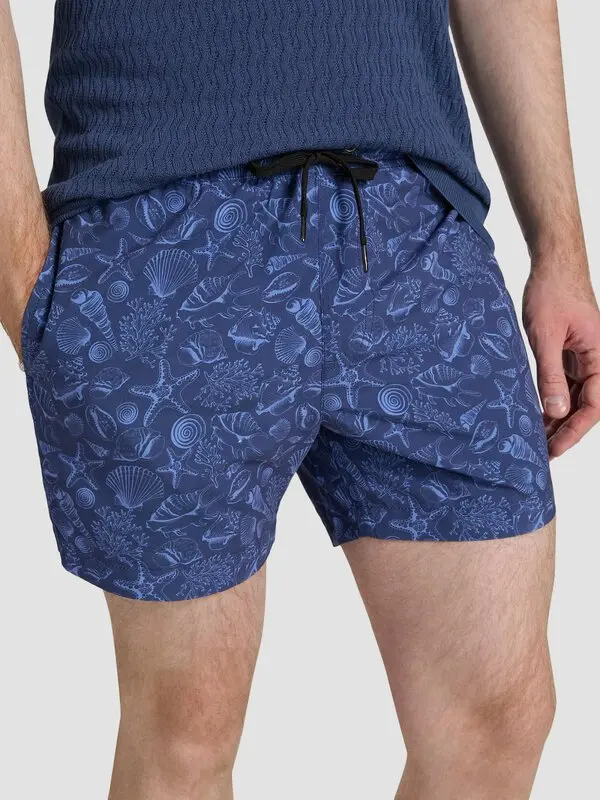 SAKS FIFTH AVENUE Collection Beach Shells Printed Drawstring Swim Shorts