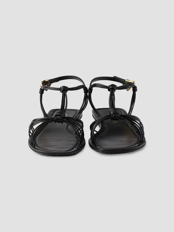 Prada Patent Leather Sandals - Black