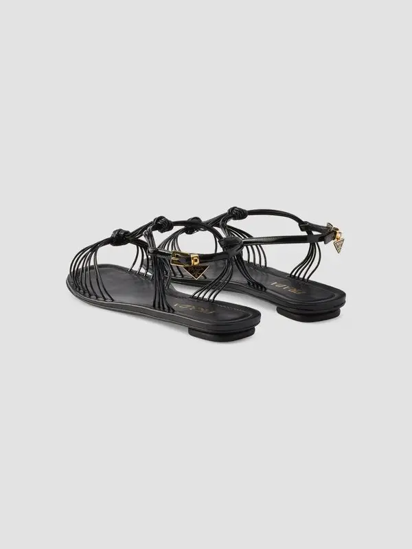 Prada Patent Leather Sandals - Black