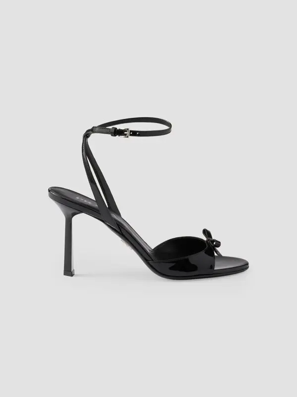Prada Patent Leather Sandals - Black