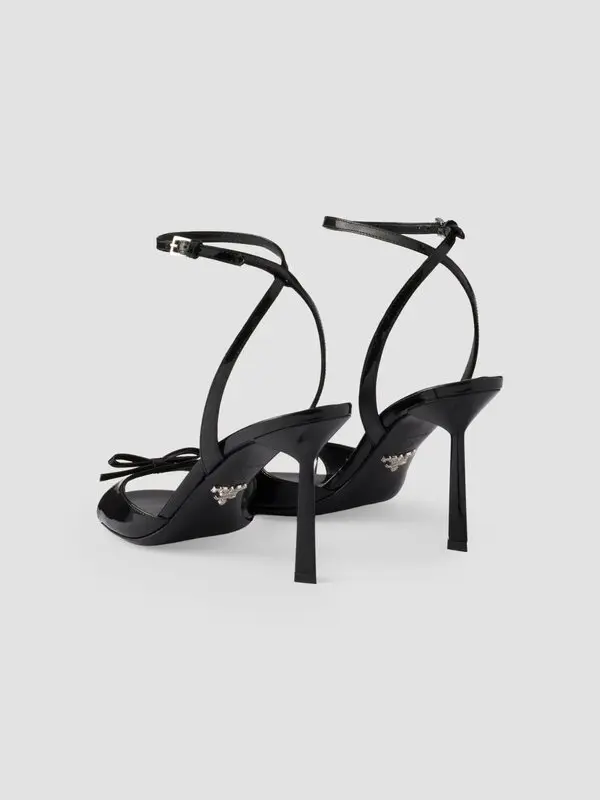 Prada Patent Leather Sandals - Black