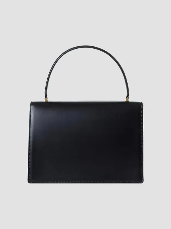 Akris Alice Leather Top Handle Bag - Black