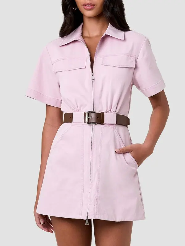 NICHOLAS THE LABEL Embla Utility Belted Denim Minidress
