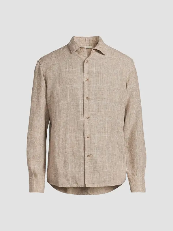 Onia Checked Linen Shirt