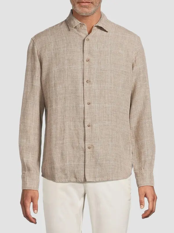 Onia Checked Linen Shirt