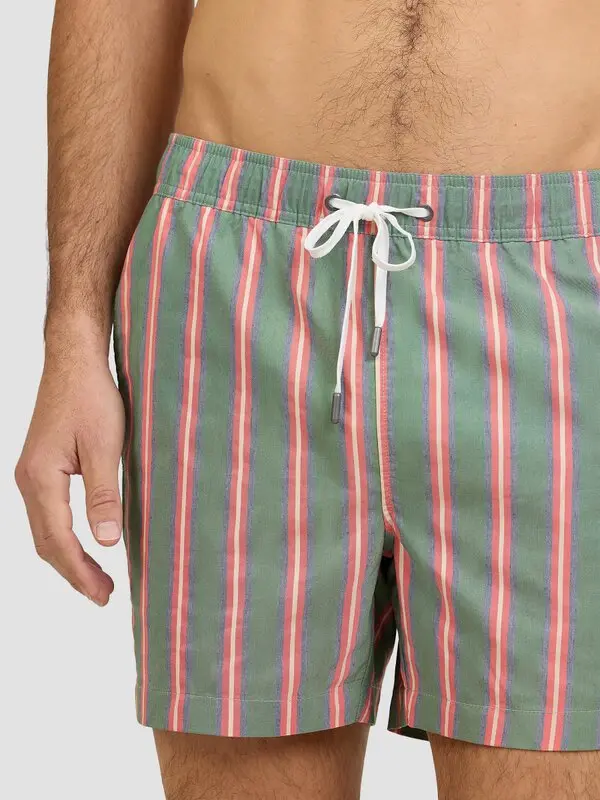 Onia Charles Striped 5 Swim Trunks