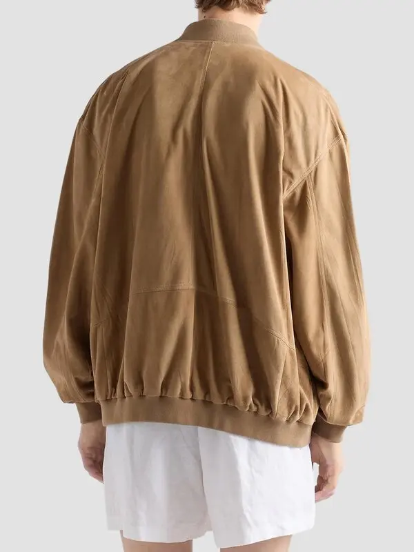 Prada Suede Bomber Jacket - Brown