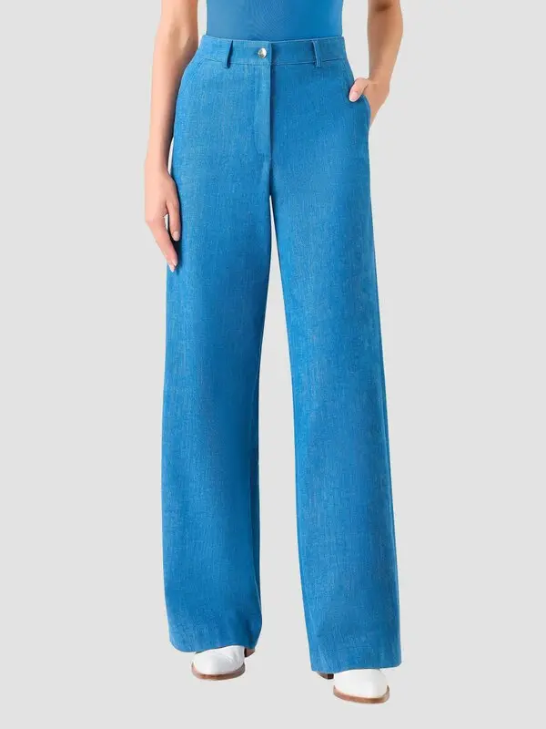 Akris Finnian Stretch Denim Straight Pants