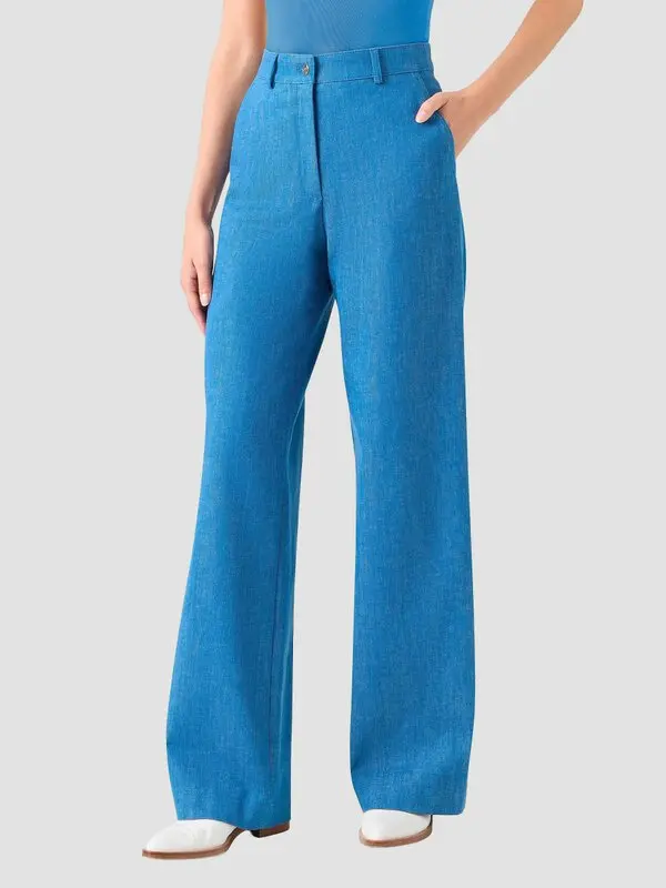 Akris Finnian Stretch Denim Straight Pants