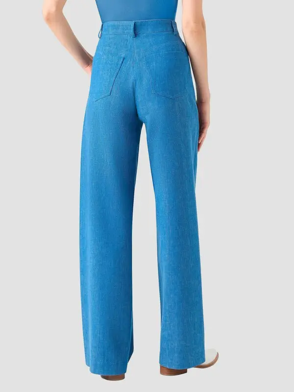 Akris Finnian Stretch Denim Straight Pants