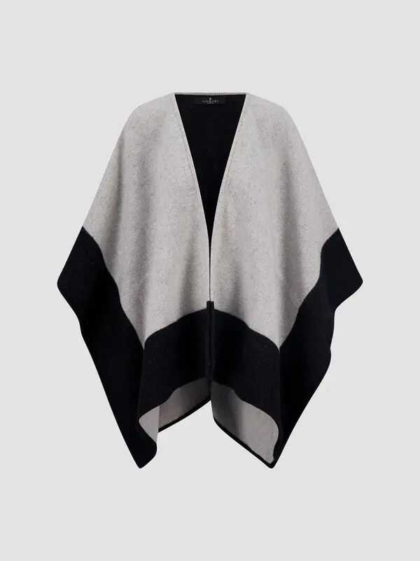 Gorski Reversible Select Wool Cape - Gray