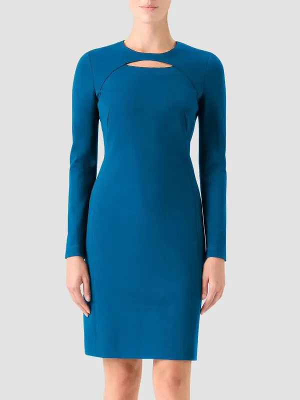 Akris Chest Cut-out Sheath Dress