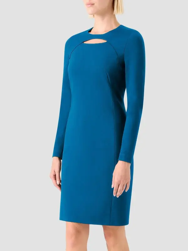 Akris Chest Cut-out Sheath Dress