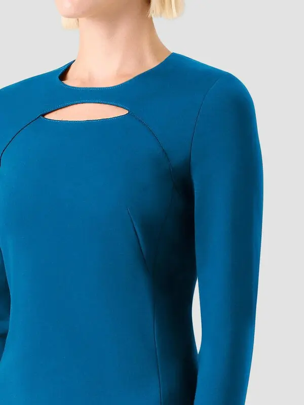 Akris Chest Cut-out Sheath Dress
