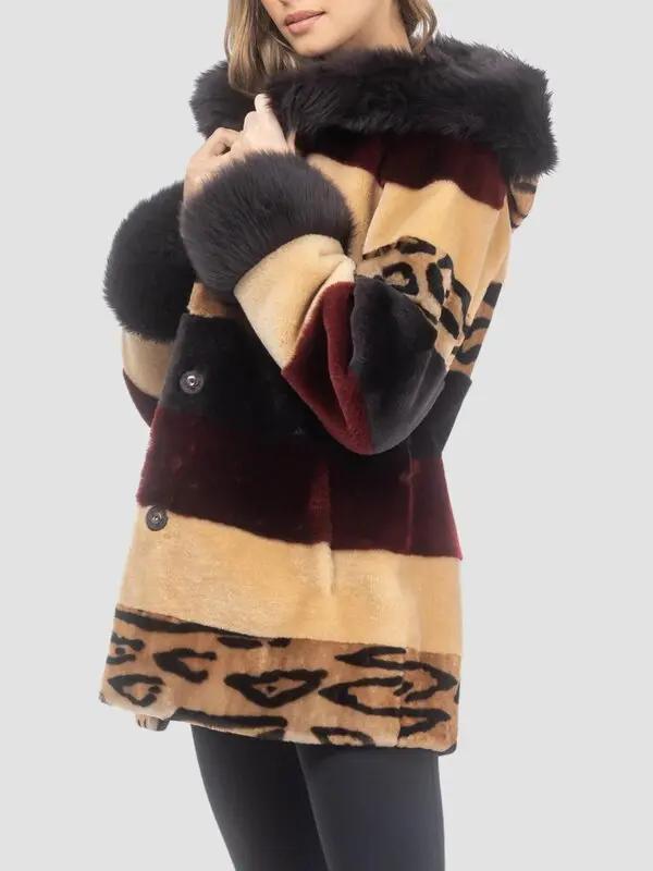 Gorski Shearling Lamb Parka With Merinillo Shearling Lamb Hood Trim & Cuffs, Belt
