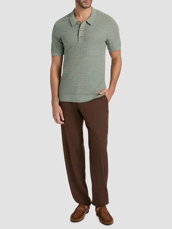 Onia Linen-blend Trousers - Espresso