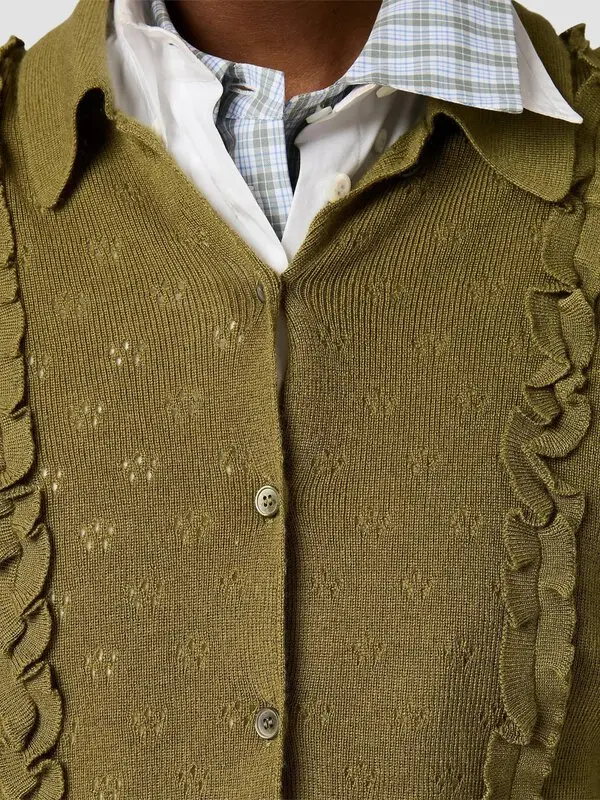 Miu Miu Cashmere And Silk Cardigan - Green