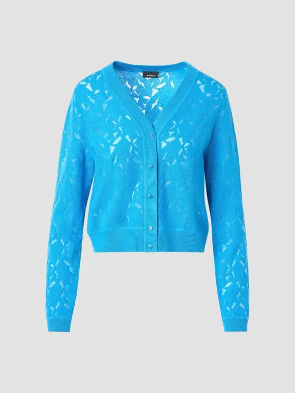 Akris Whitecaps Virgin Wool & Silk-blend Cardigan