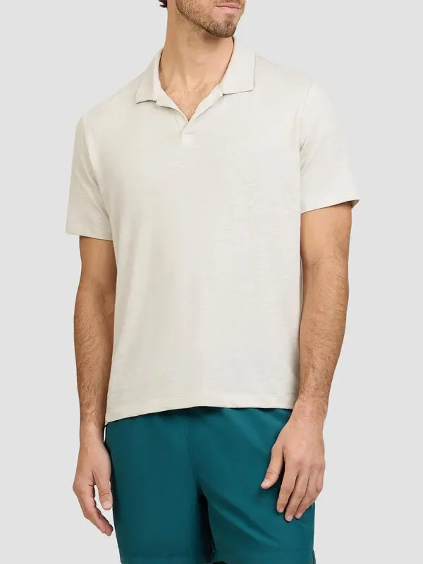 Onia Shaun Stretch-linen Polo Shirt - Ivory