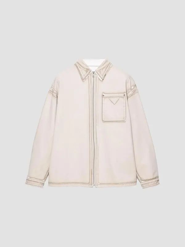 Prada Bull Denim Zipper Shirt
