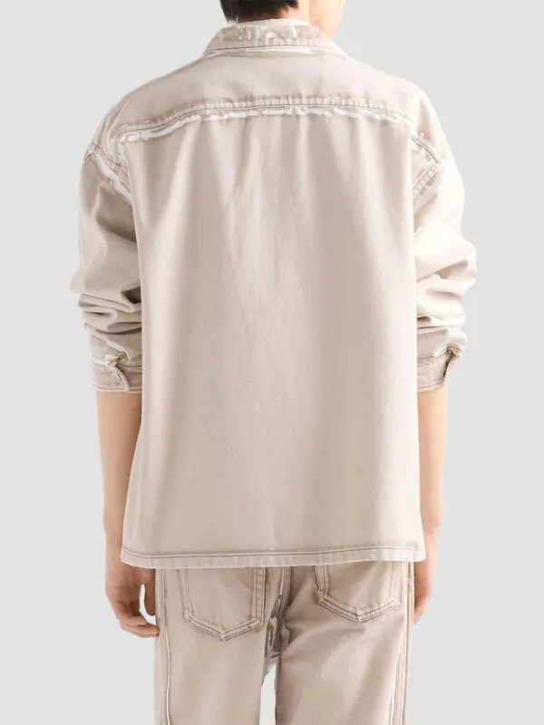 Prada Bull Denim Zipper Shirt