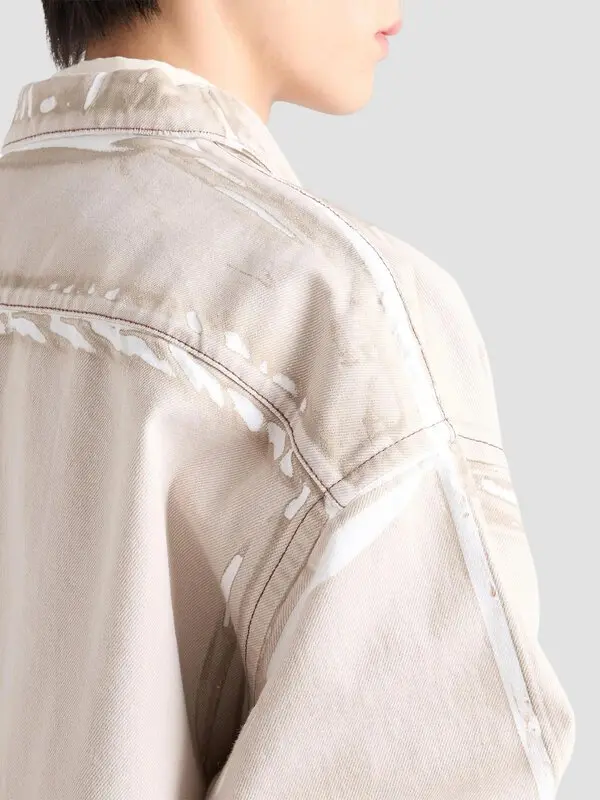 Prada Bull Denim Zipper Shirt