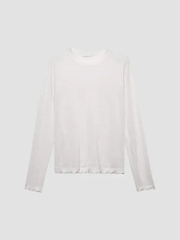 Prada Long-sleeved Linen And Silk Sweater