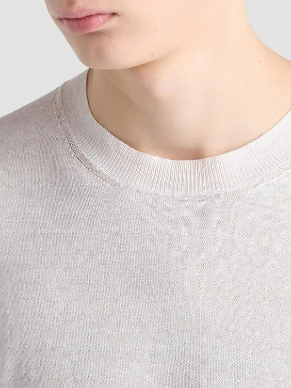 Prada Long-sleeved Linen And Silk Sweater