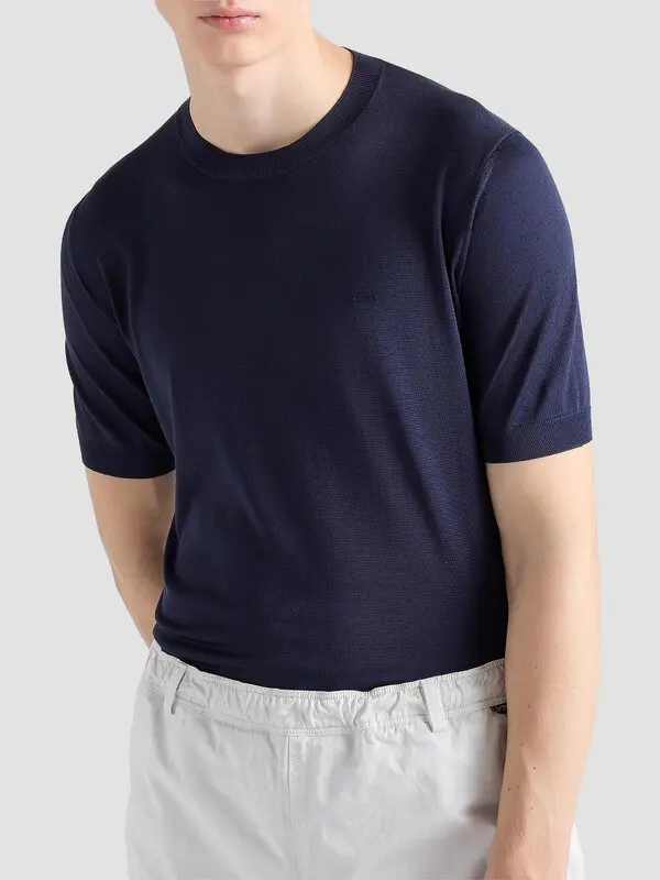 Prada Short-sleeved Silk Sweater