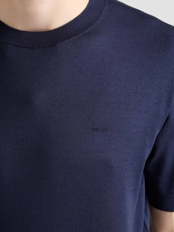 Prada Short-sleeved Silk Sweater