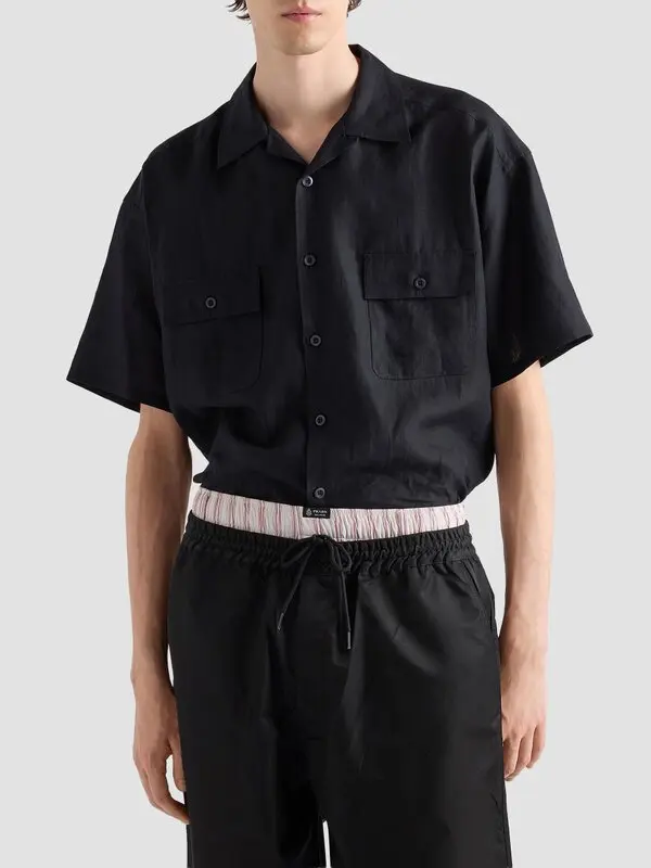 Prada Linen Shirt - Black
