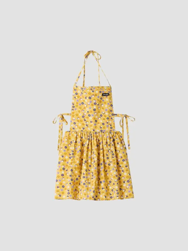 Miu Miu Poplin Dress - Yellow