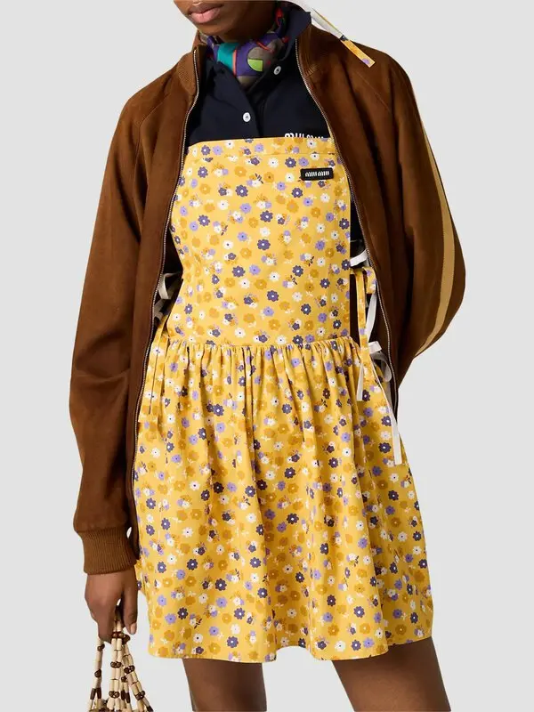 Miu Miu Poplin Dress - Yellow