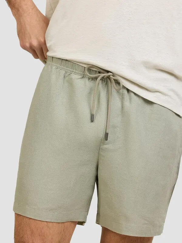 Onia Air Linen-blend Shorts - Elm