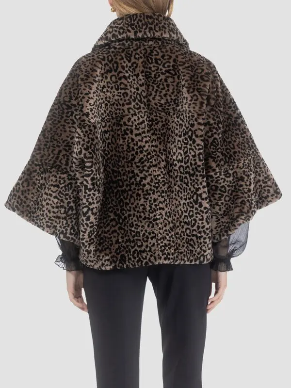Gorski Select Shearling Lamb Zip Coat With Cropped Sleeves