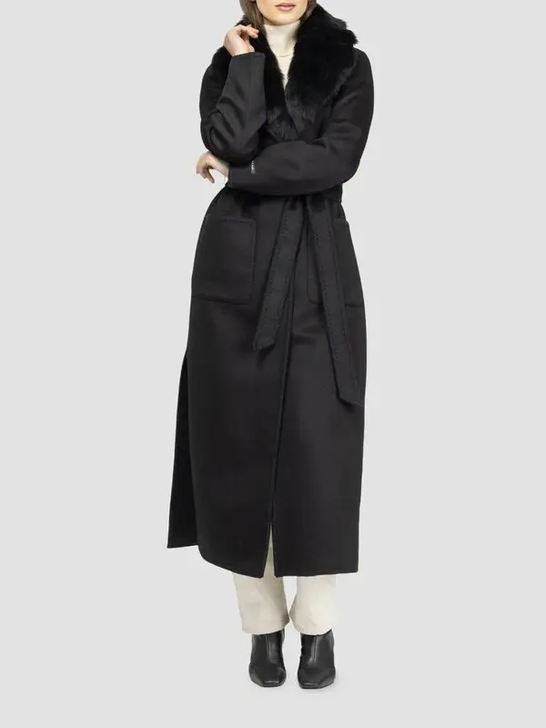 Gorski Cashmere And Wool Coat With Detachable Collar