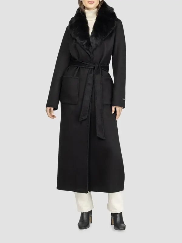 Gorski Cashmere And Wool Coat With Detachable Collar
