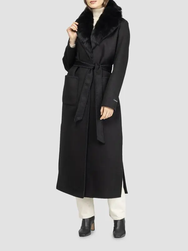 Gorski Cashmere And Wool Coat With Detachable Collar