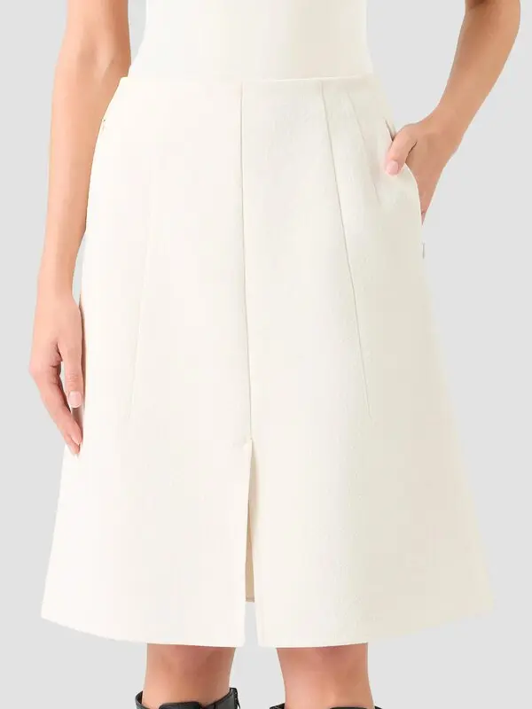 Akris Double-face Cotton A-line Skirt