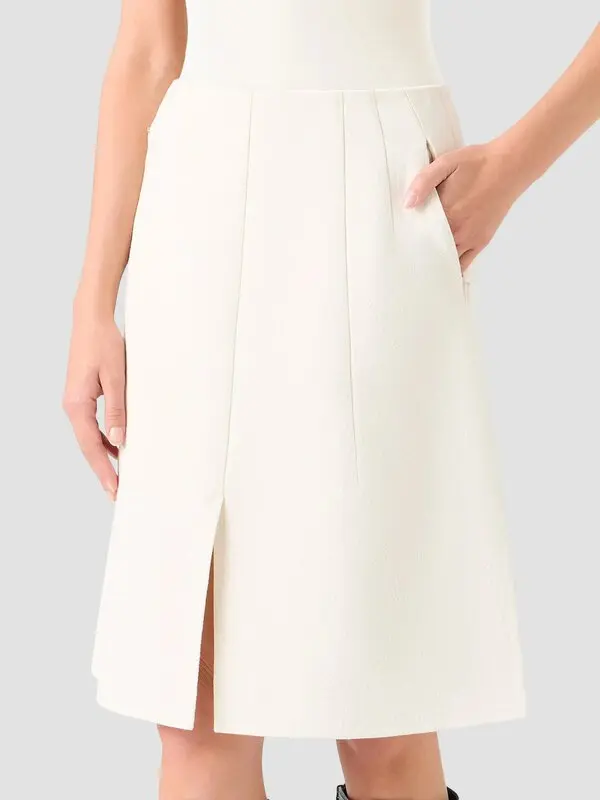 Akris Double-face Cotton A-line Skirt