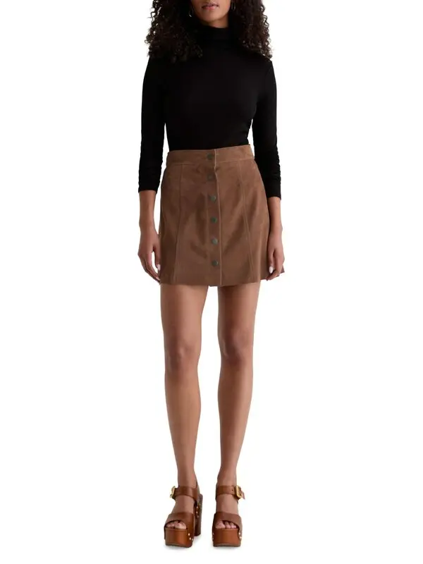 Ag Evie Suede Miniskirt